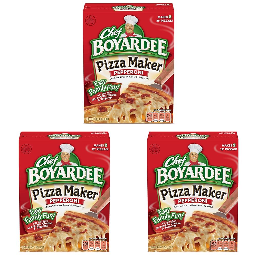 Amazon.com : Chef Boyardee Pepperoni Pizza Maker, 31.85 oz (Pack of 3 ...