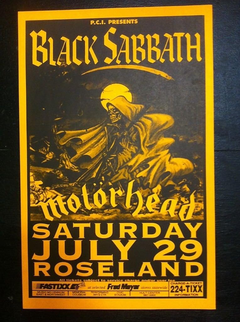 Amazon.com: Black Sabbath Ozzy Osbourne Motorhead Original Heavy Metal ...