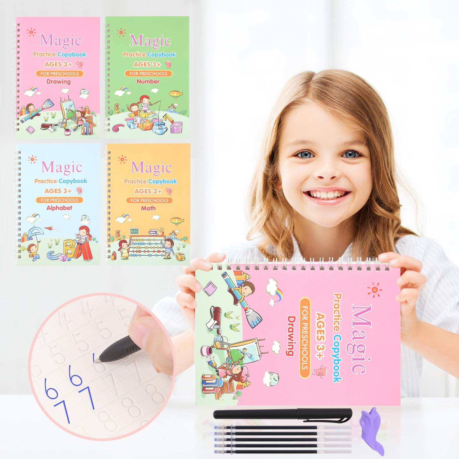 Buy Magic Calligraphy That Can Be Reused Handwriting Copybook Set ...