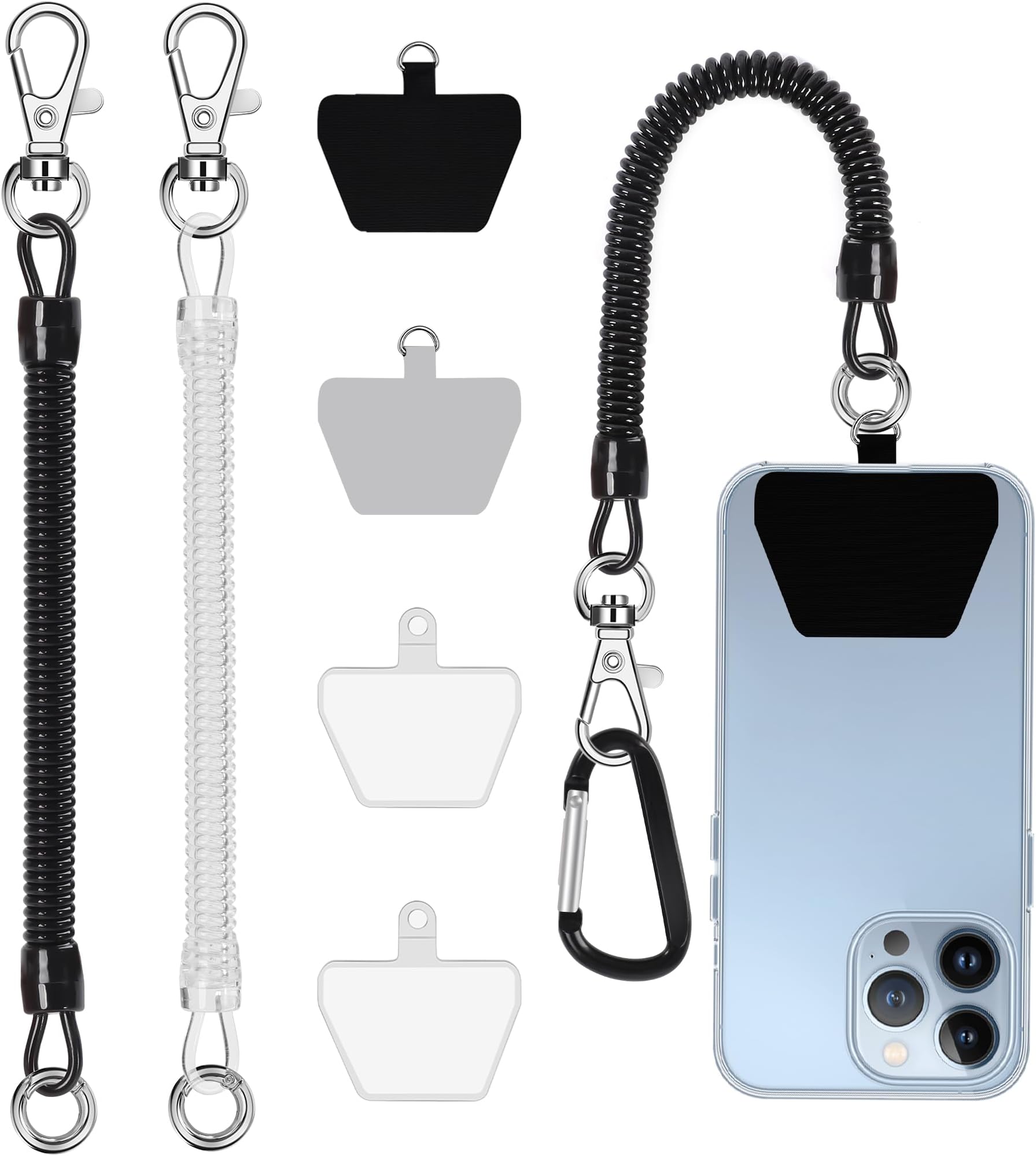 Amazon.com: takyu Phone Tether, 2PCS Phone Lanyard Tether with 4*Patch ...