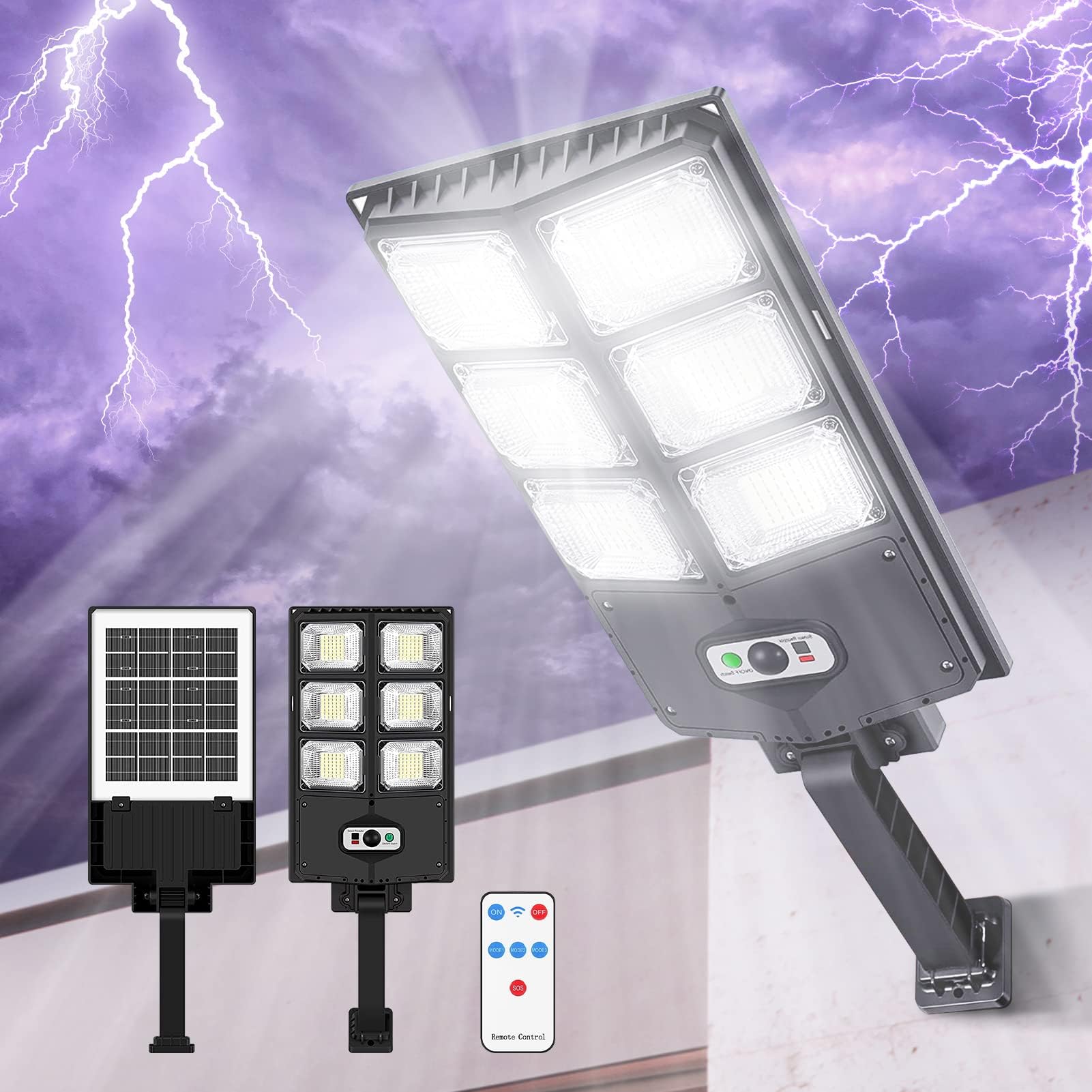 150W Solar Lights Outdoor Waterproof, 8000LM LED Solar Flood Lights ...