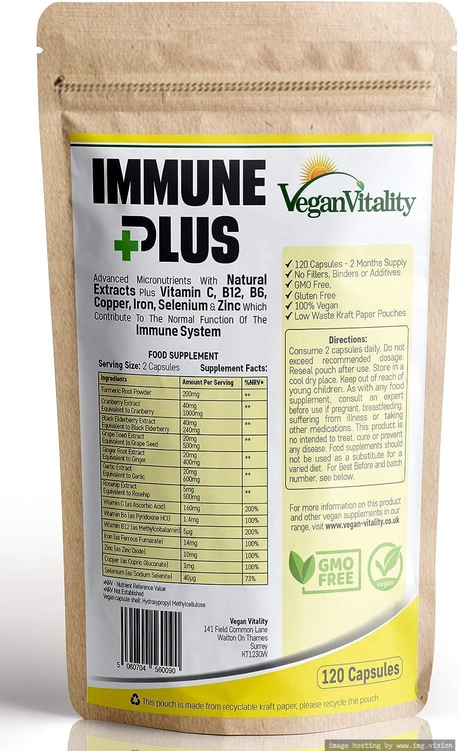 Immune System Booster Supplement - 120 Capsules with 14 Immune System ...