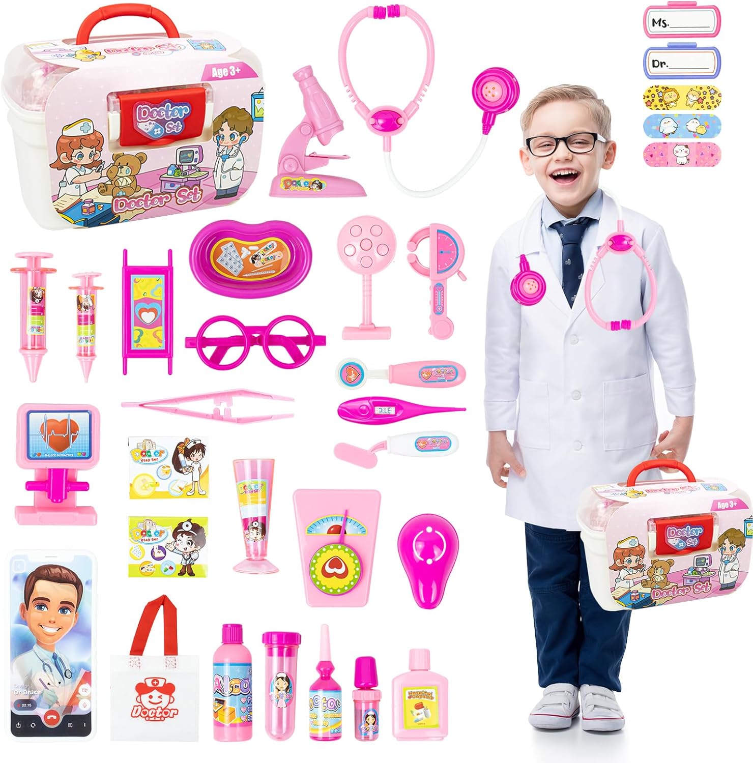 Amazon.com: KalaDuck 32PCS Doctor Kit for Toddlers 3-5 Years, Pretend ...