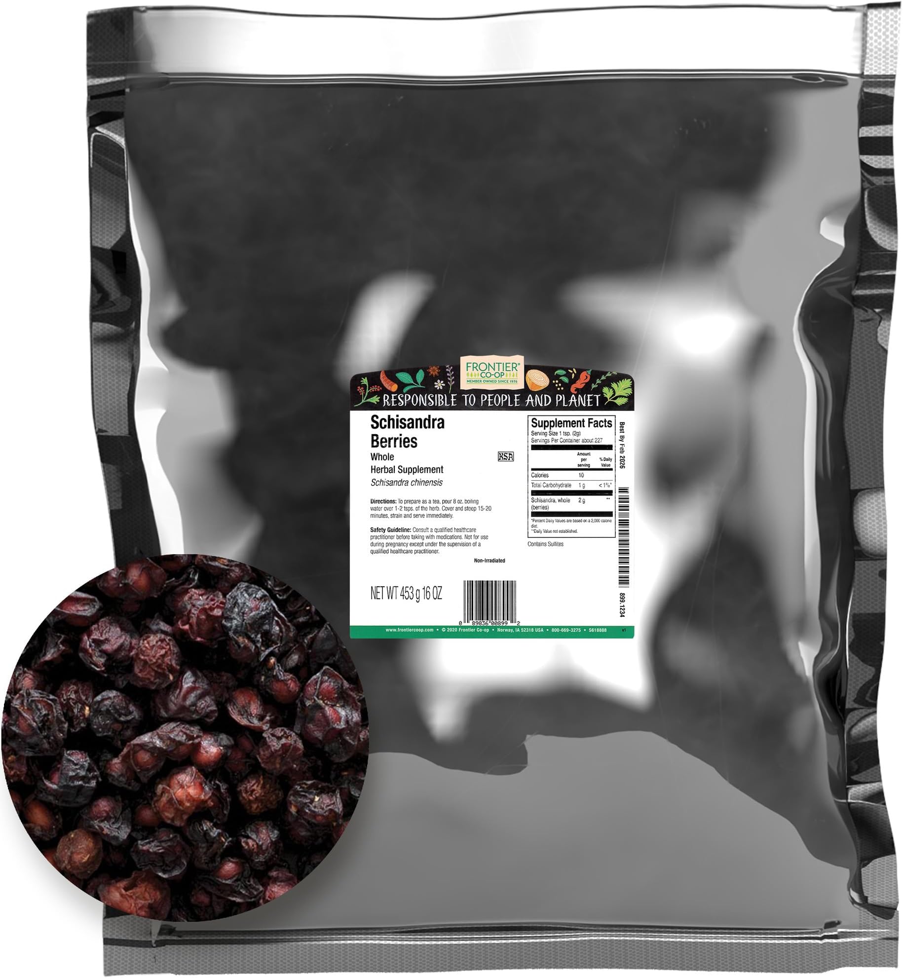 Amazon.com : Frontier Co-op Schisandra Berries, 1lb Bulk Bag, Whole ...