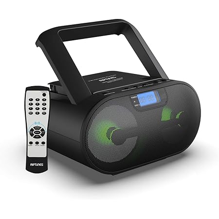 Amazon.com: RIPTUNES Portable CD Player Bluetooth Stereo Sound System ...