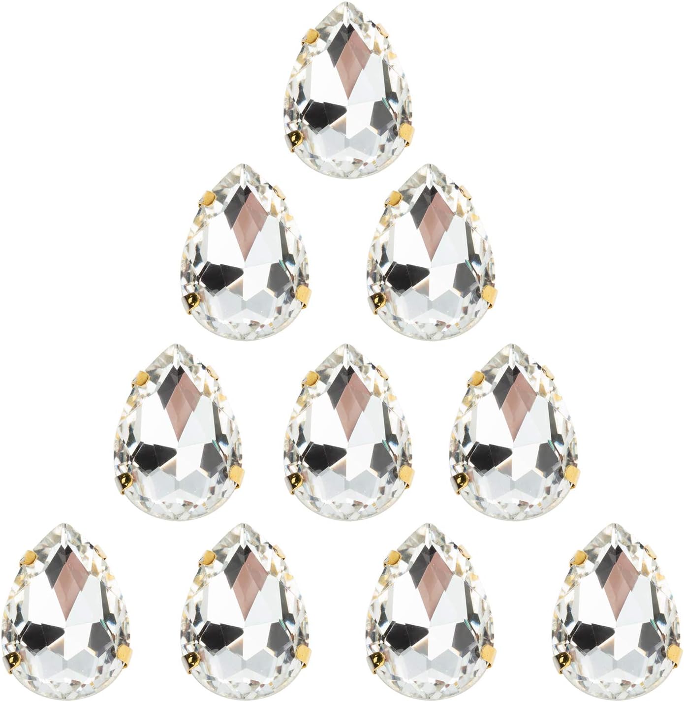 Amazon.com: Choupee Sew On Rhinestone Tear Drop Crystal Rhinestones in ...