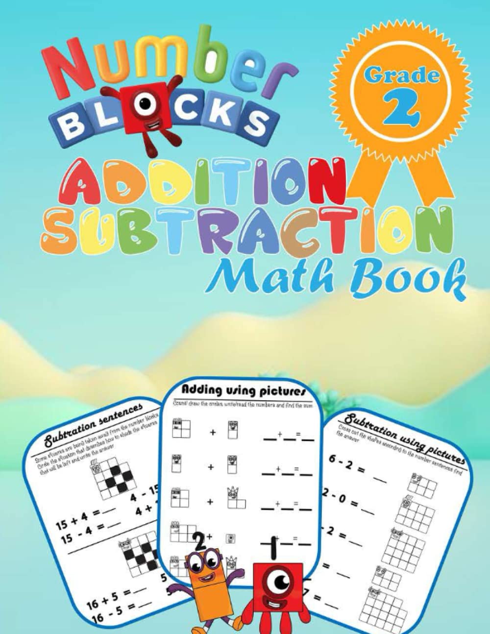 Numberblocks Addition Subtraction Math Book: Math Workbook Grade 2: 60 ...