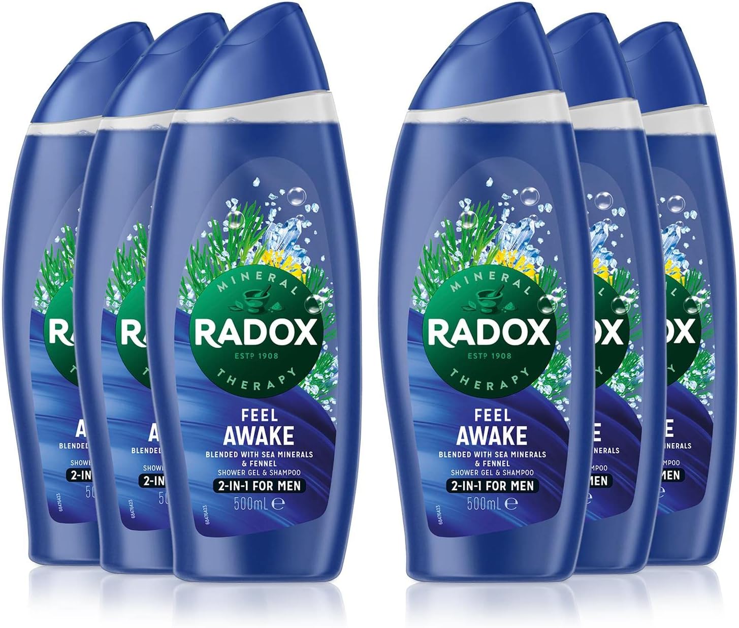 Amazon.com : Radox Feel Awake for Men 2-in-1 Shower and Shampoo 500 ml ...