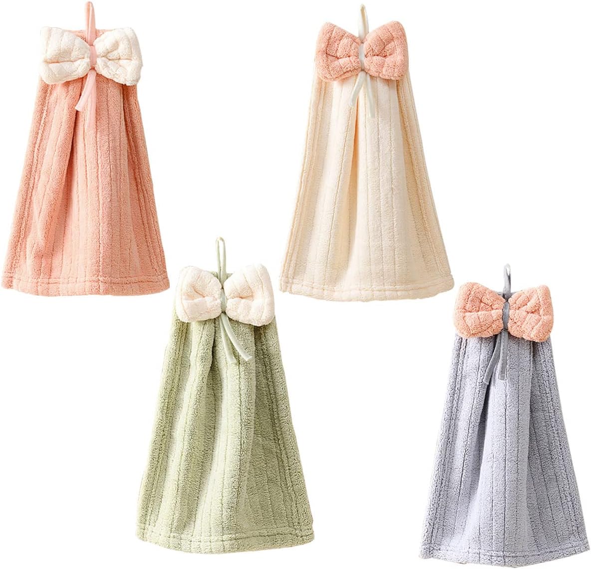 Amazon.com: 5 pcs Water Absorption Coral Velvet Towel for Kitchen ...