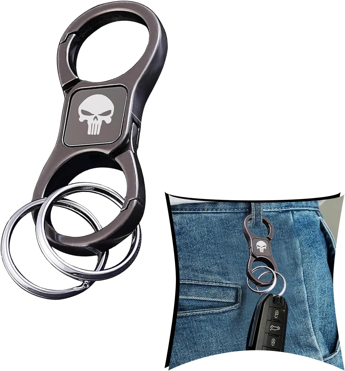 Amazon.com: Slykew 1 PC Skull Key Chain, Key Organization Tool, Car ...