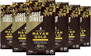 Cafedirect Mayan Gold Organic Ground Coffee – Smooth Dark Roast with ...