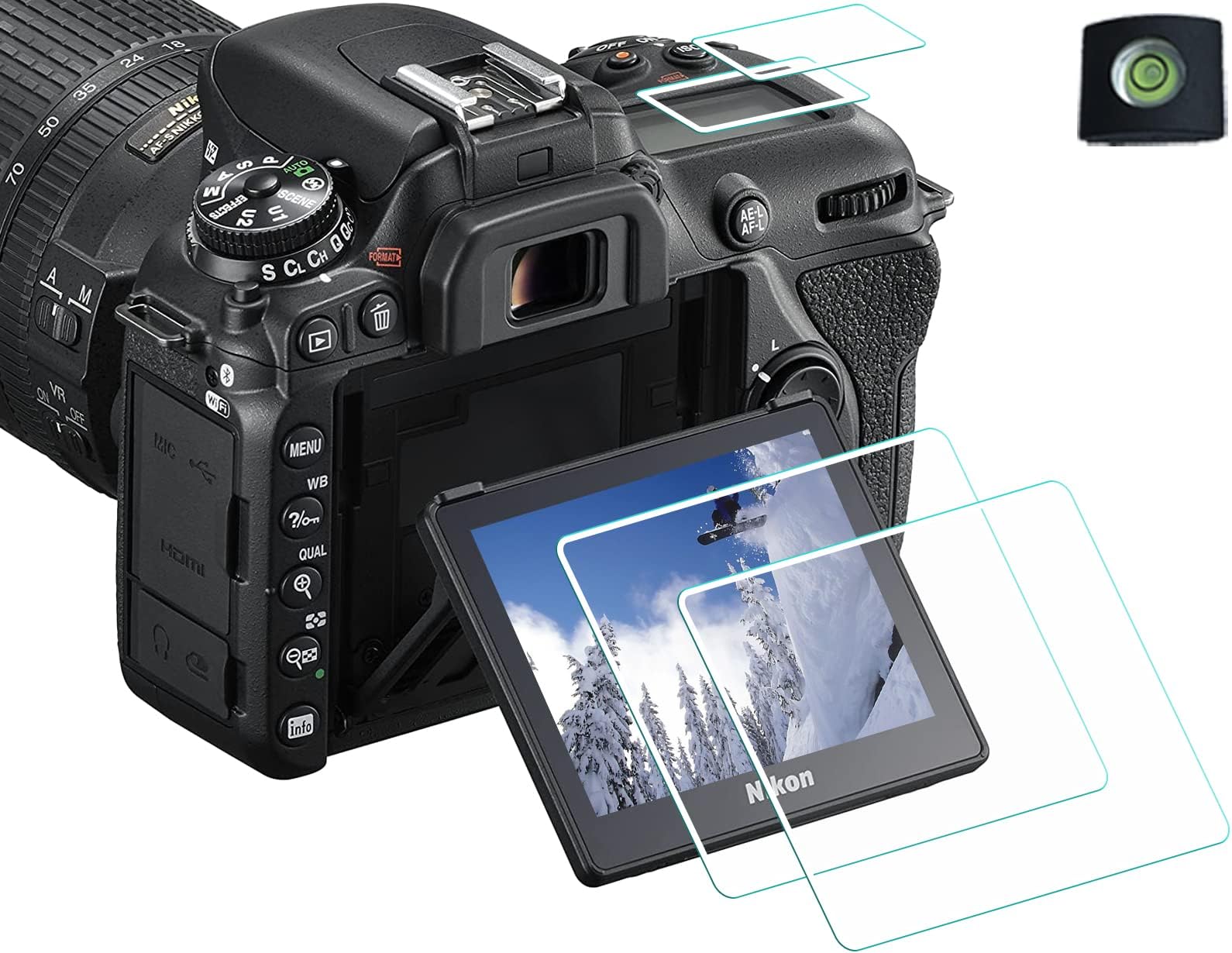 Amazon.com: iDaPro Glass Screen Protector for Nikon D7500 + PET Top ...