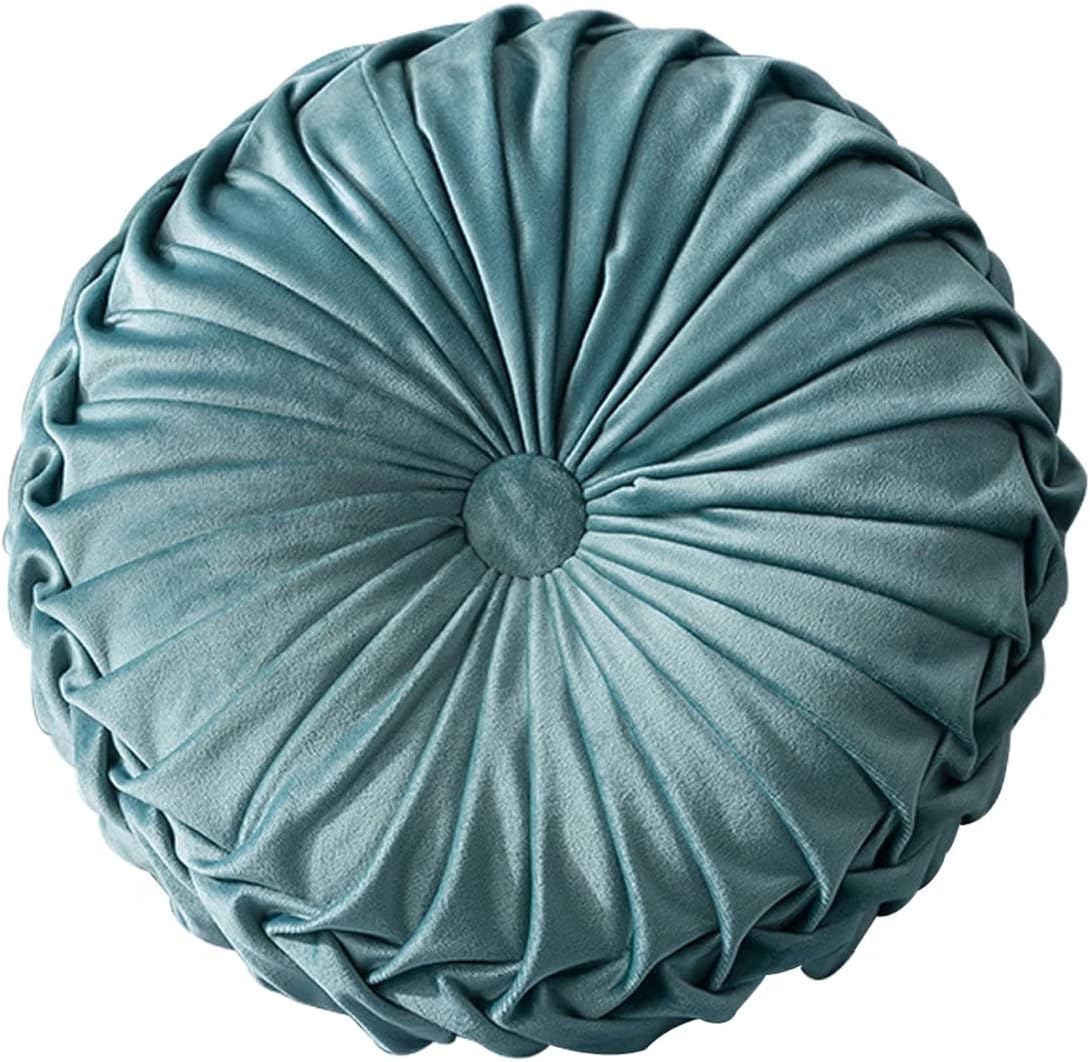 Amazon.com: HLOVME Round Velvet Pillow for Couch Small Handmade ...