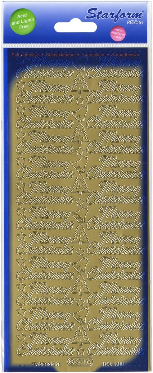 0367 Starform Text Peel Off Sticker - "Happy Christmas" vertical in ...