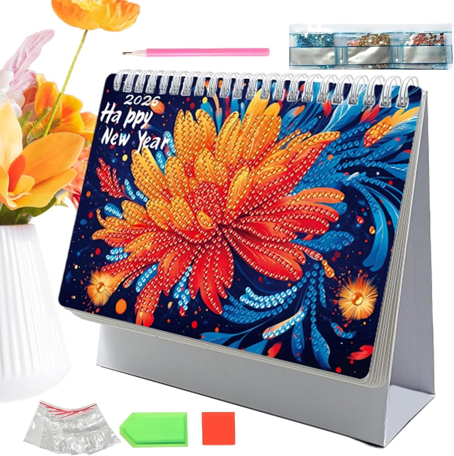 Krmoau Calendrier Mensuel de Bureau Gem Art 2026 - Calendrier Mensuel à ...