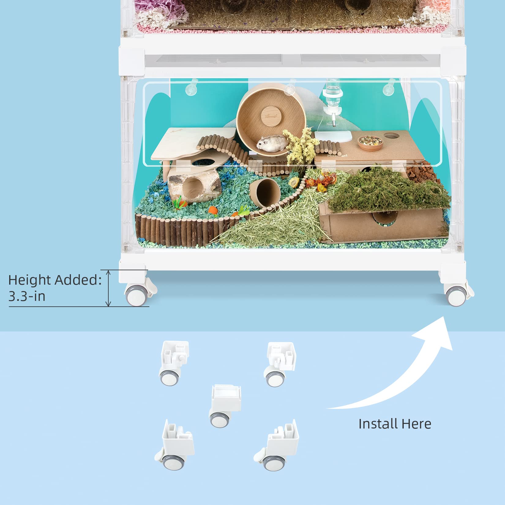Snapklik.com : Stacker Hamster Cage Accessories - Stacker Cage Wheels ...
