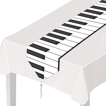 Amazon.com: KEY SPRING Piano Table Runner(12 X 72 inch) for Wedding ...