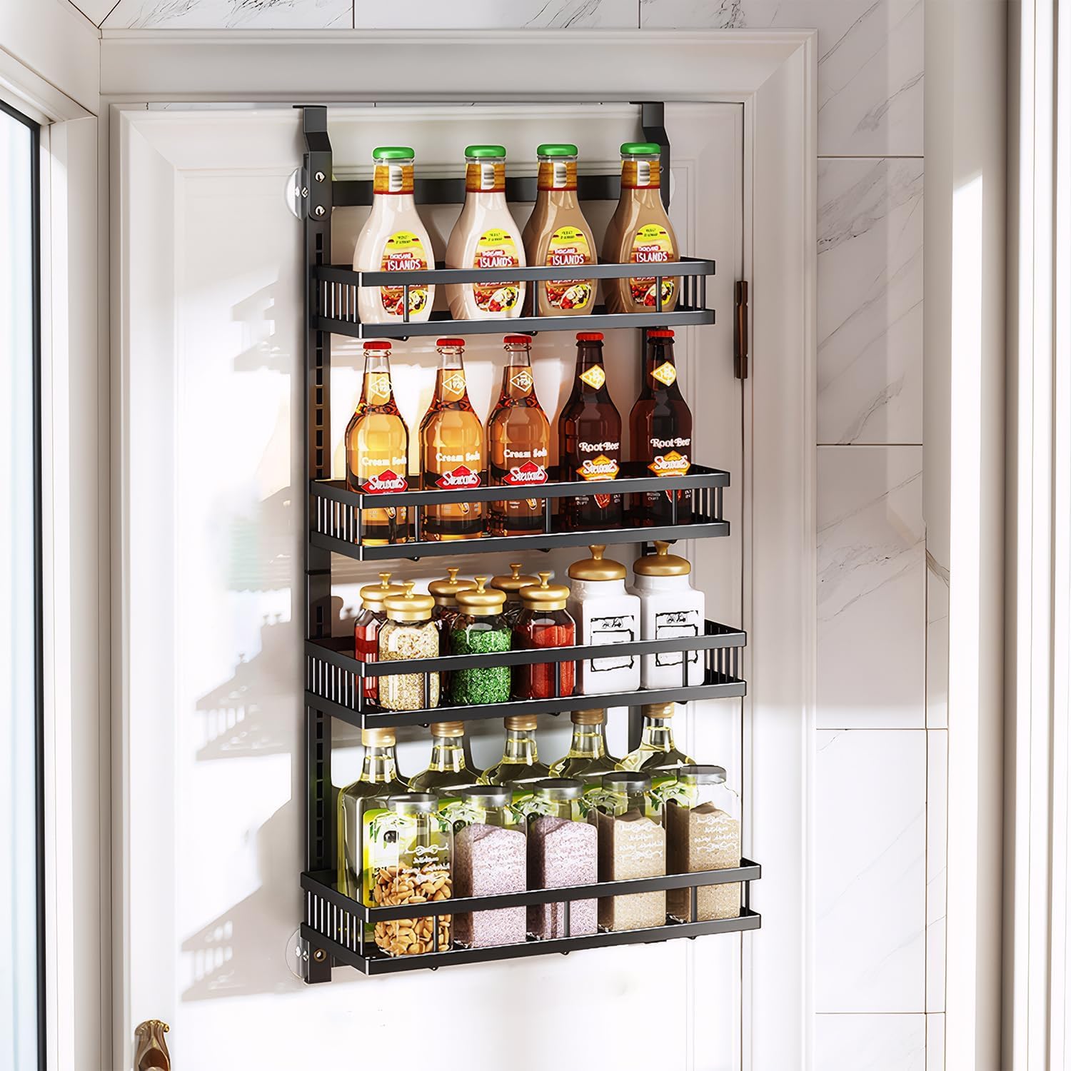 Amazon.com: Kitchen Pantry Organizers And Storage, 4-Tier Pantry Door ...