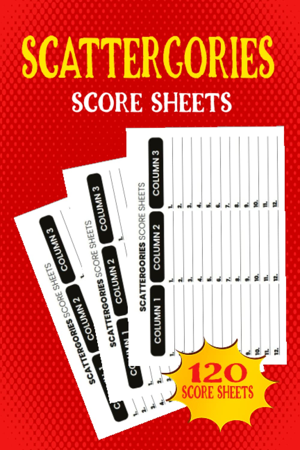 Scattergories Score Sheets: Paper Sheets For Playing Scattergories ...