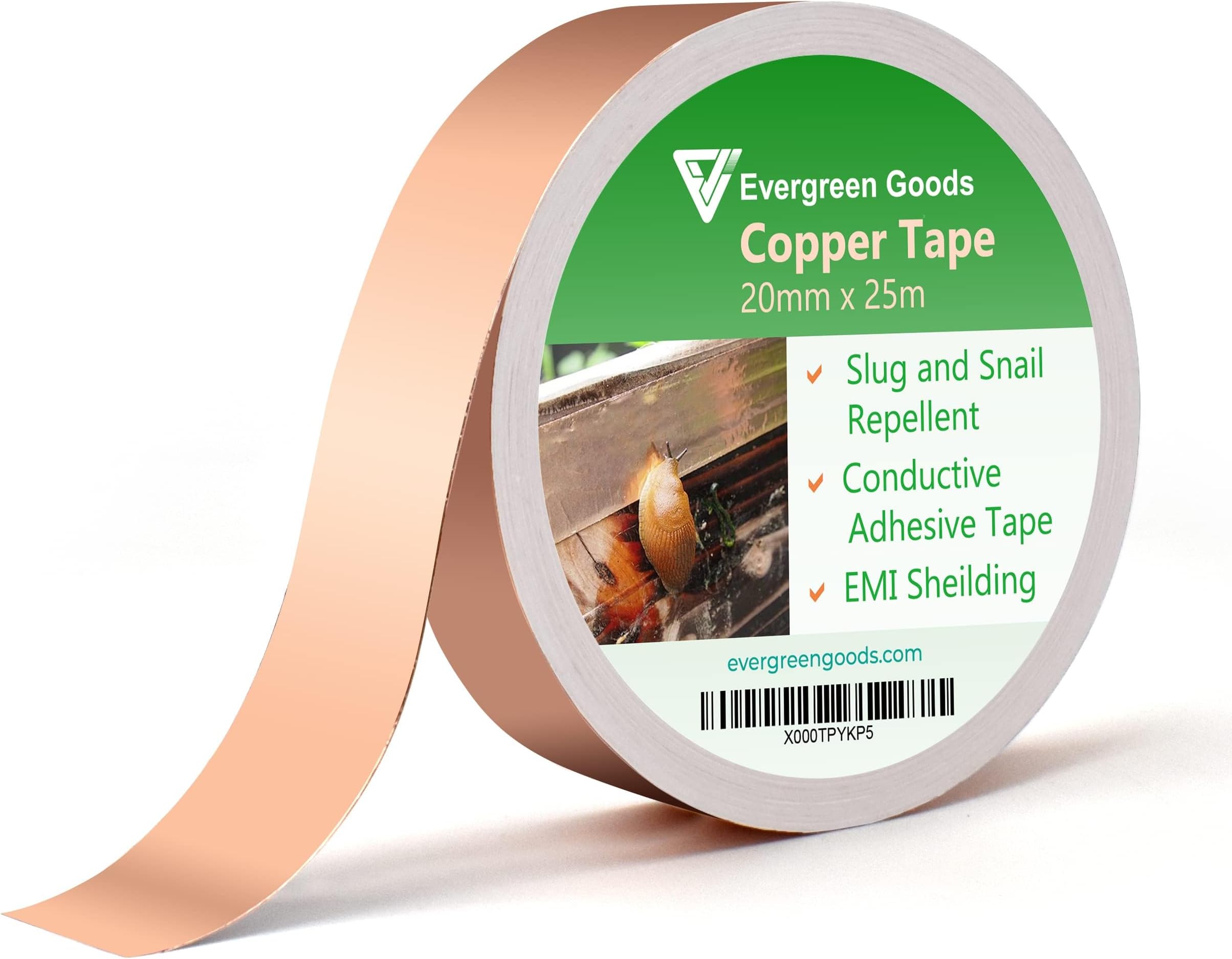 Nova Copper Slug/Snail Tape, 20mm x 25m Strong Adhesive Copper Slug ...