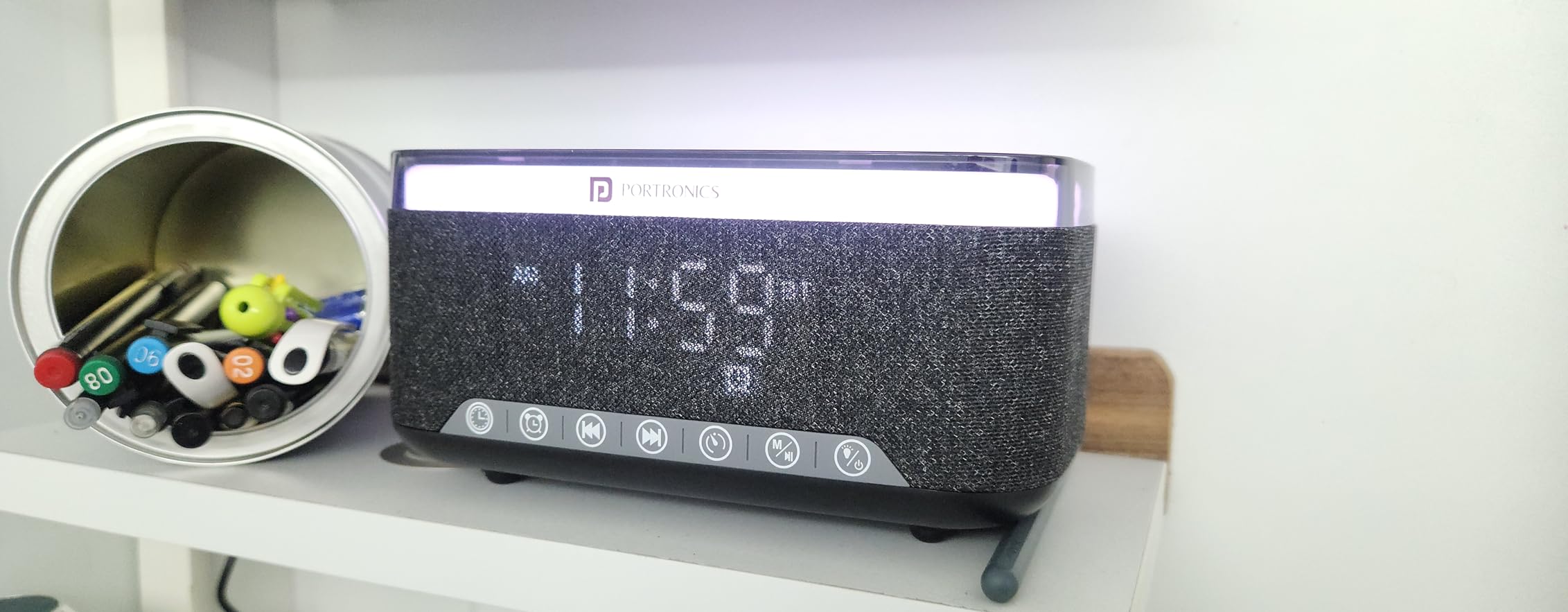 Portronics Trifusion 16W HD Sound Bluetooth Speaker with 15W Wireless ...