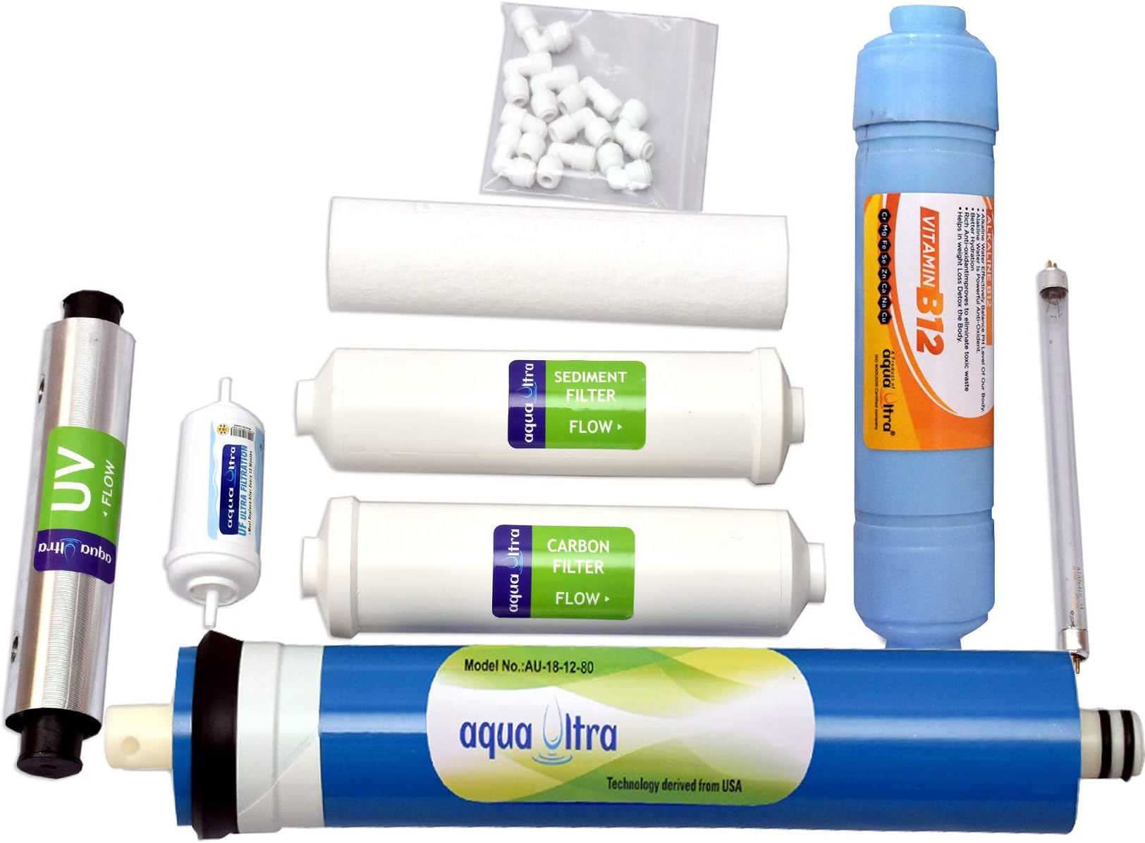 AQUAULTRA Complete RO Service Kit with RO Membrane & Inline Filter Kit ...