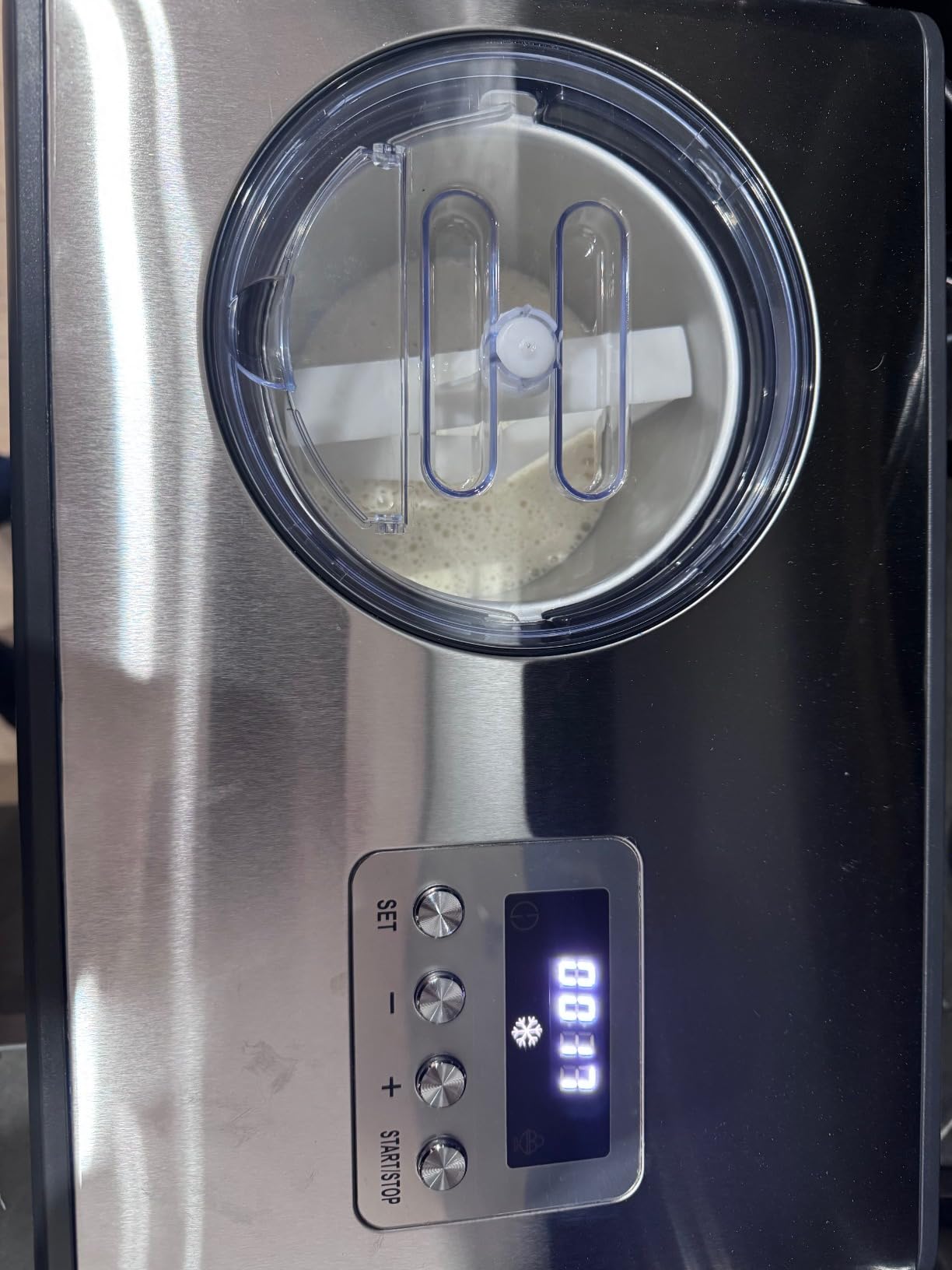 2L Ice Cream Maker with Compressor, No Pre-freezing Ice Cream Machine ...