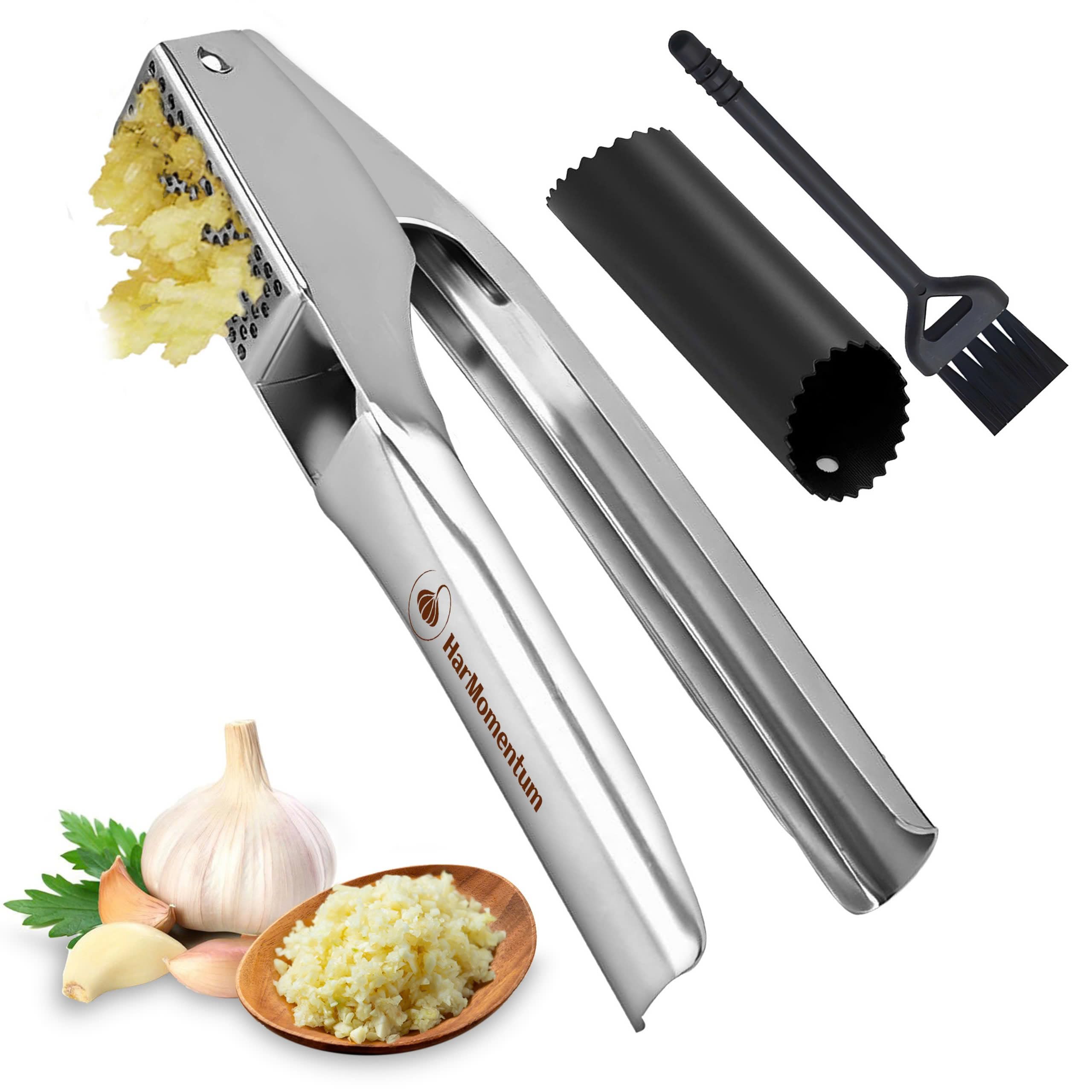Amazon.com: Garlic Press Stainless Steel - No Need to Peel Garlic ...