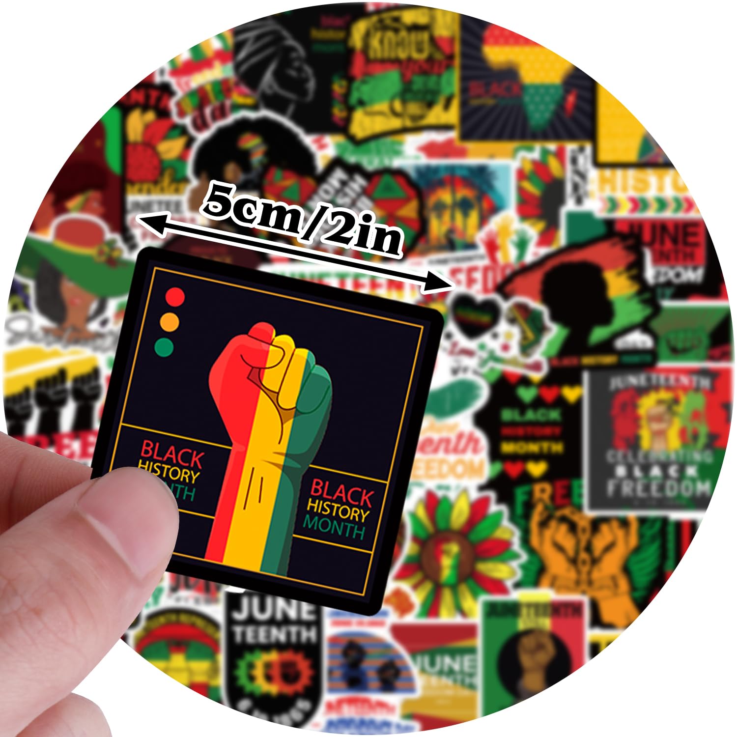 Snapklik.com : 150 Pcs Black History Month Stickers Waterproof Vinyl ...