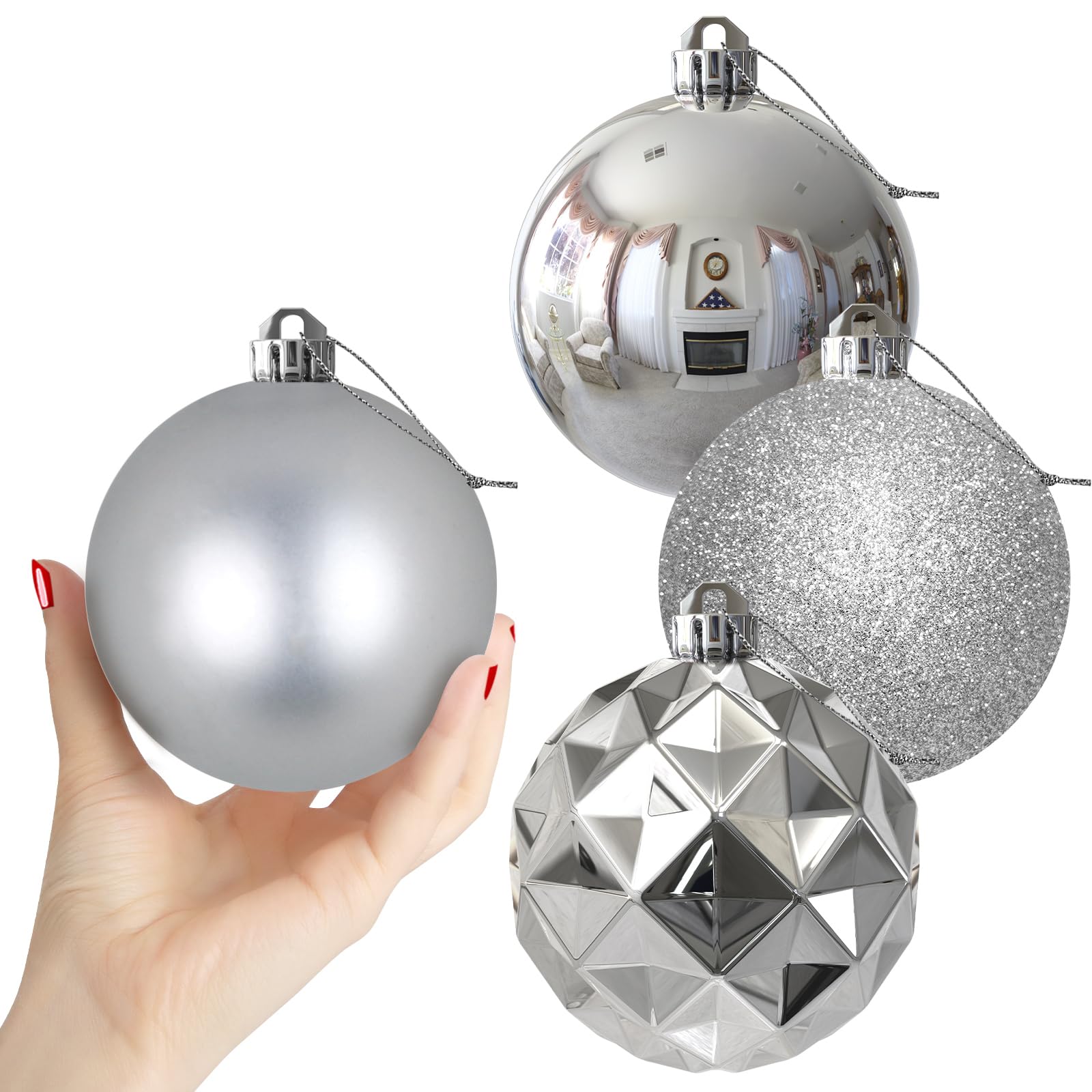 Bolas De Navidad Grandes Grandes Bolas De Navidad En El árbol. Ramas