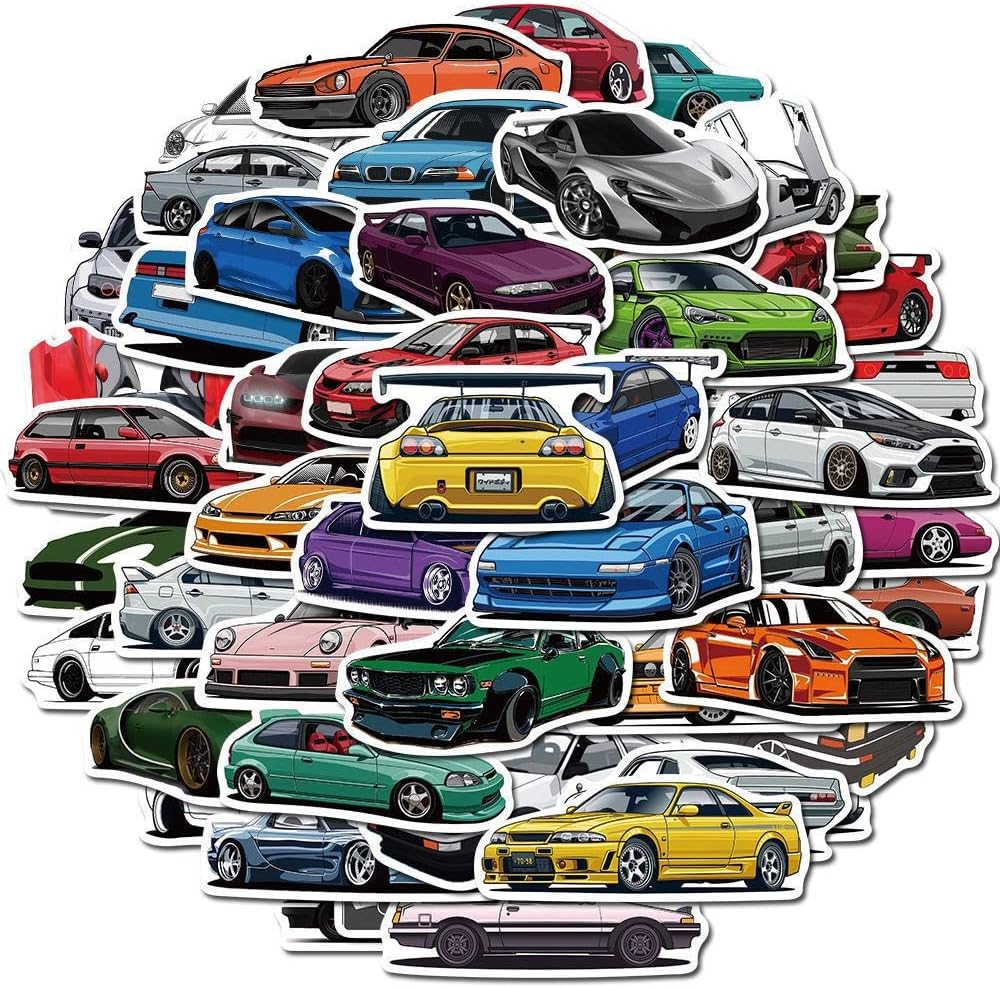 Amazon.com: 51 PCS Vintage Classic Car Stickers Pack for Kids Teens ...