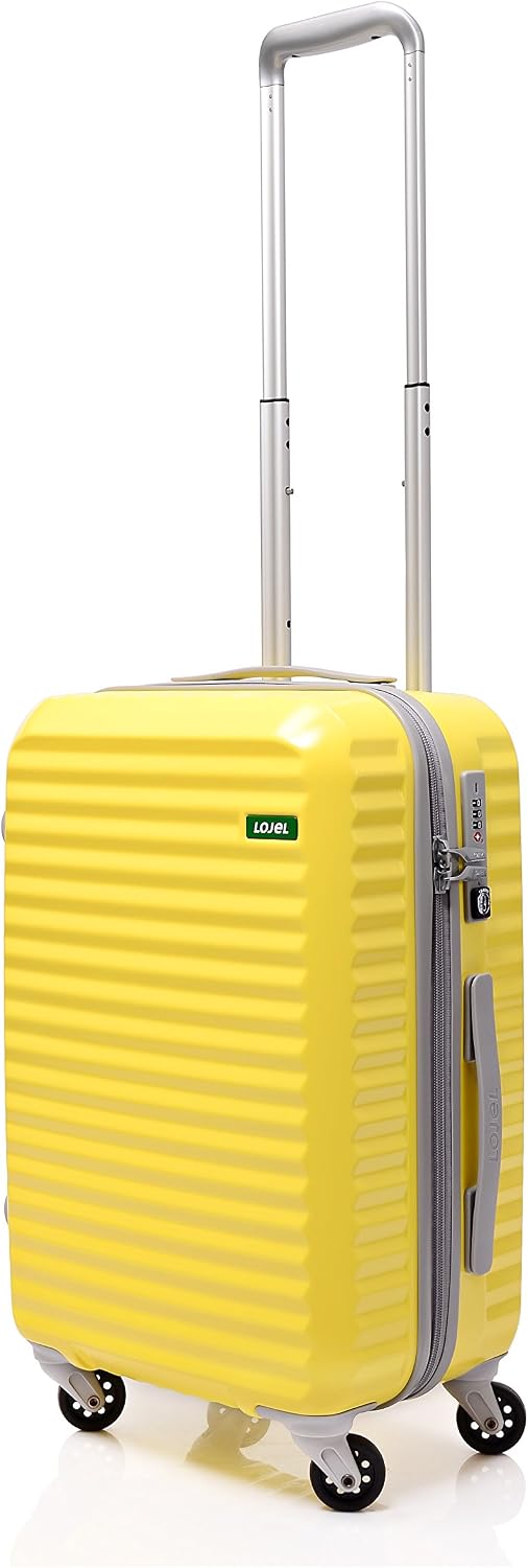 Amazon.com | Lojel Groove Zipper 19.5" Spinner Luggage Yellow, 21.7 ...