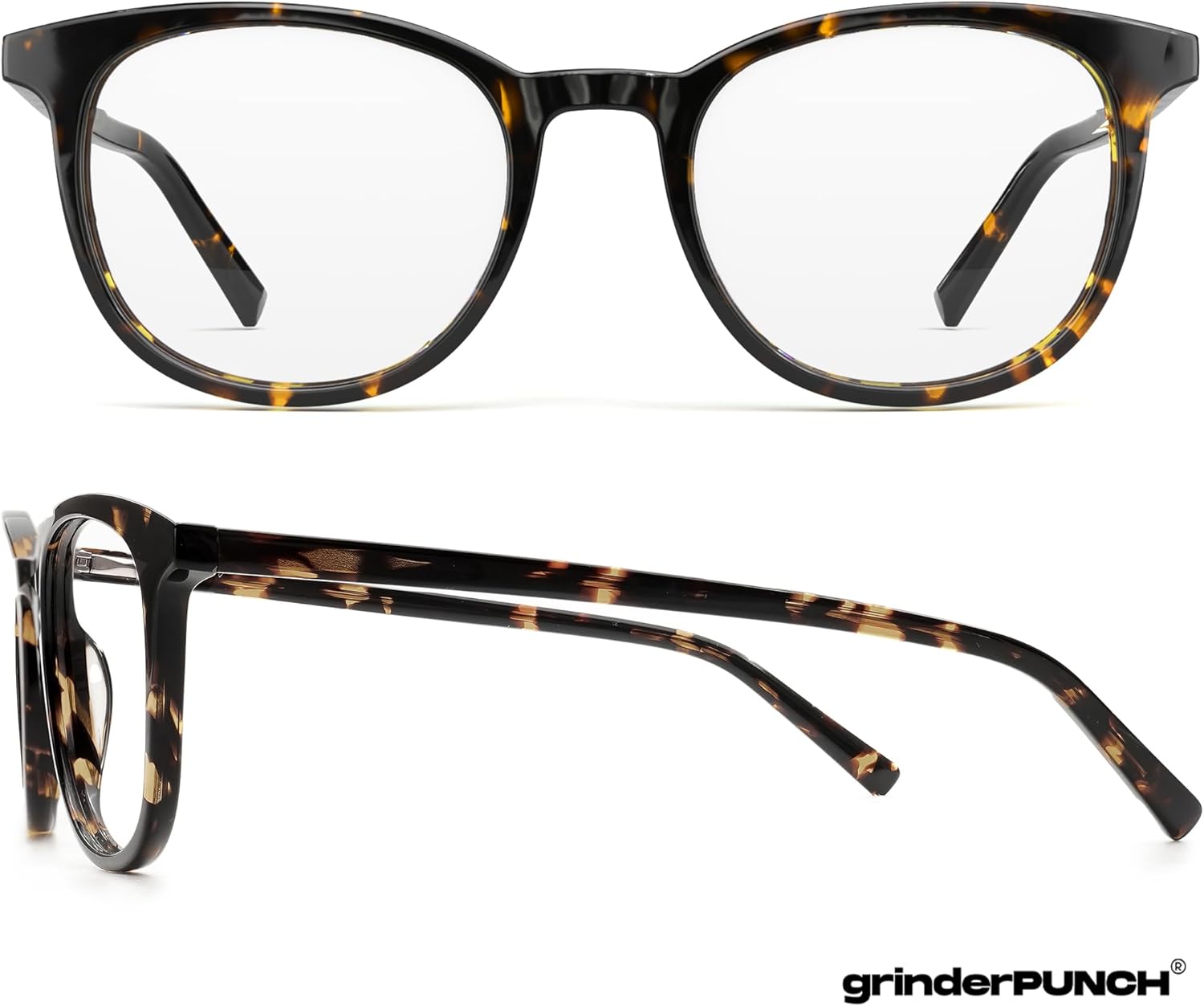 grinderPUNCH Classic Reading Glasses for Women and Men Blue Light ...