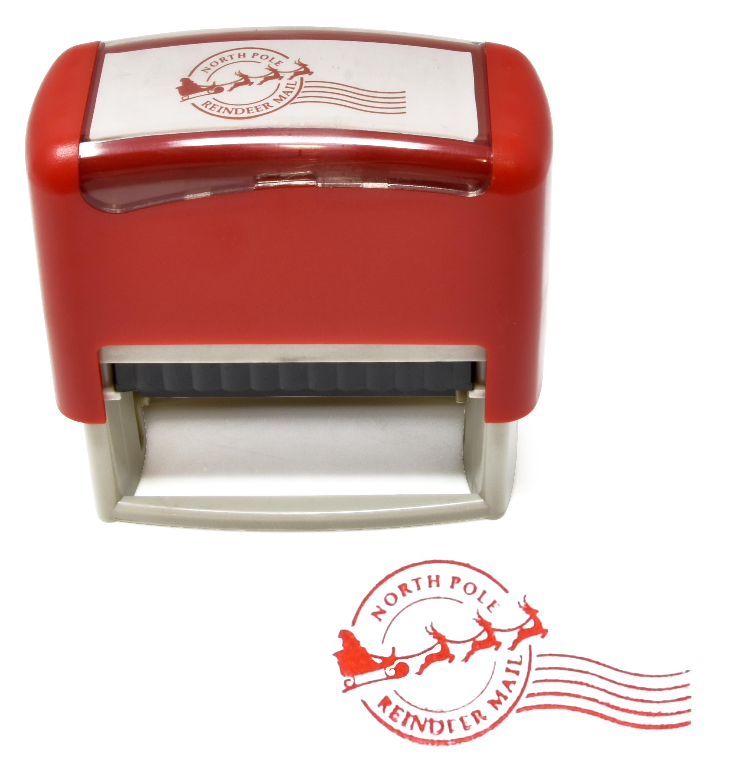 Amazon.com : Christmas Self Inking Rubber Stamps North Pole Reindeer ...