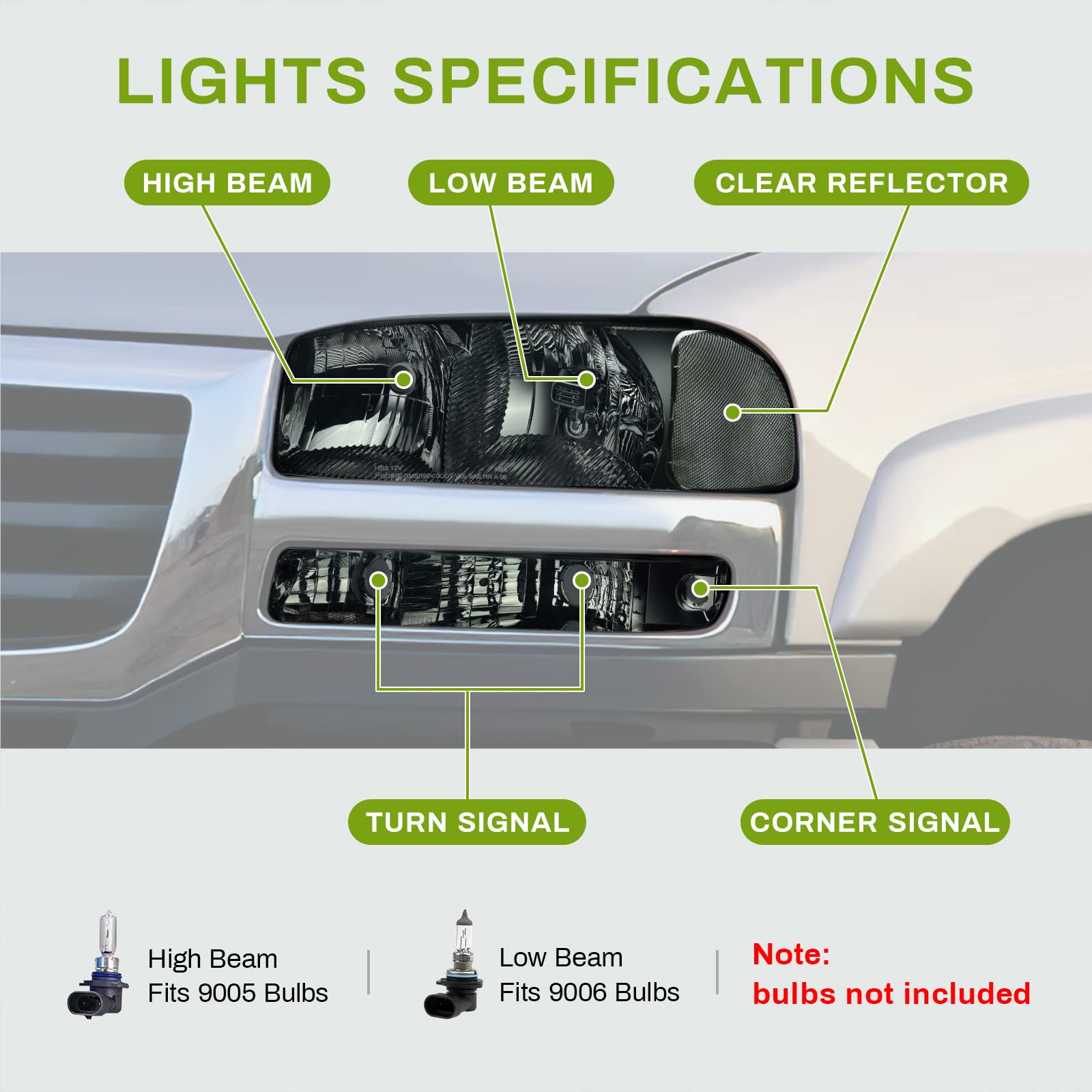 AUTOSAVER88 Headlight Assembly Compatible with 99-06 GMC Sierra 1500 2500/00-06 GMC Yukon XL ...