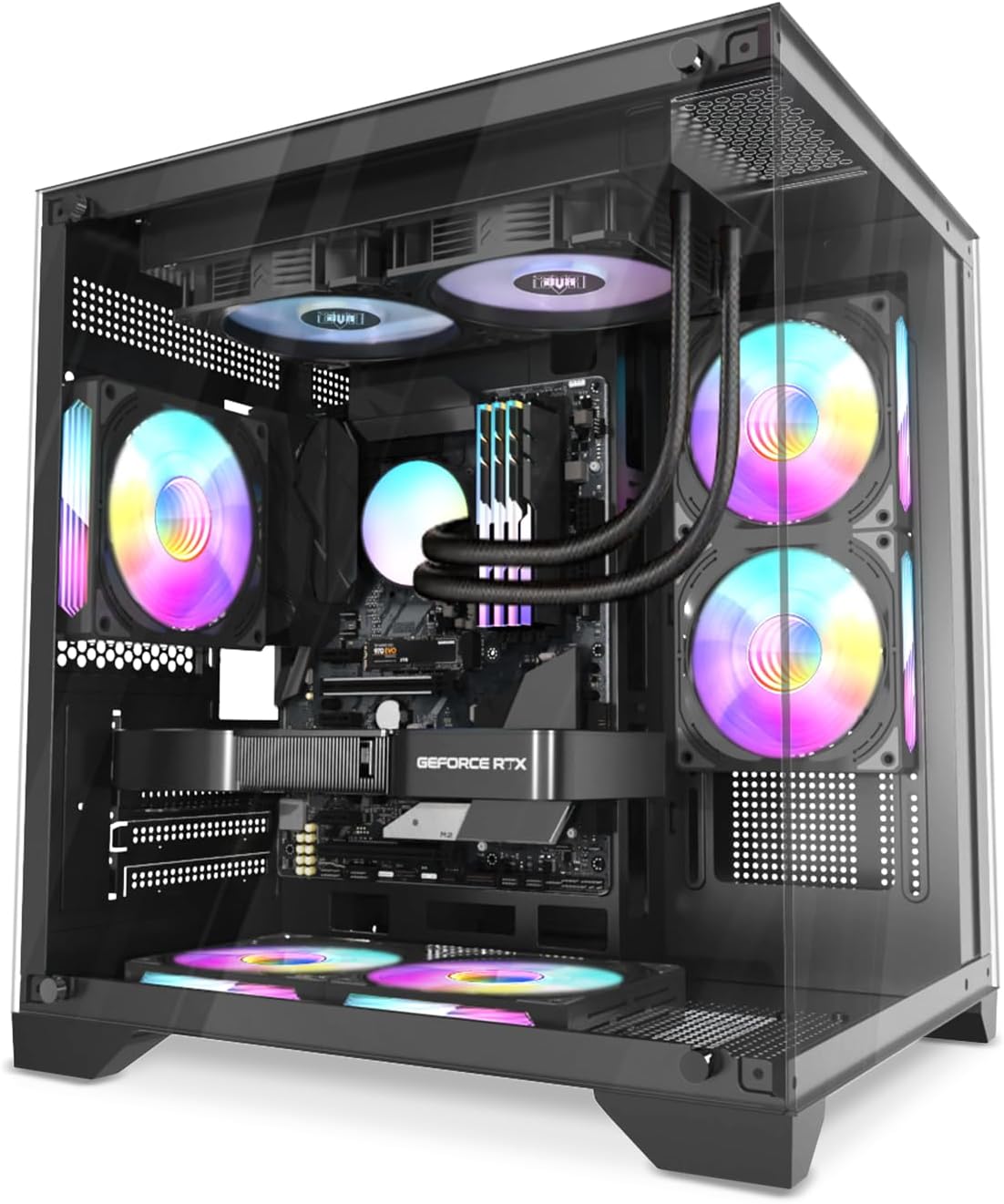 Amazon.com: GOPIE Mini ITX Computer case, T03 Black Mini Tower Gaming ...