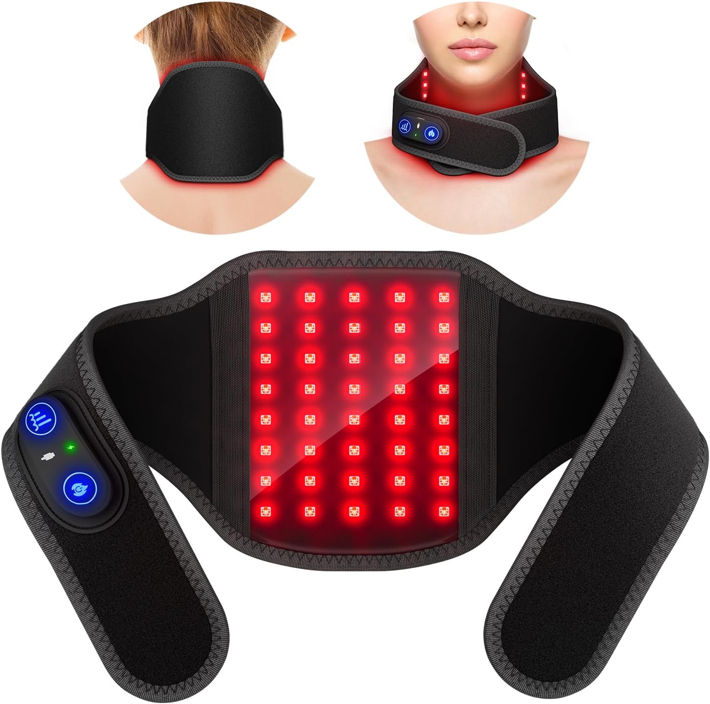 Amazon.com: GloThera Rechargeable Cordless Red Light Therapy for Neck ...
