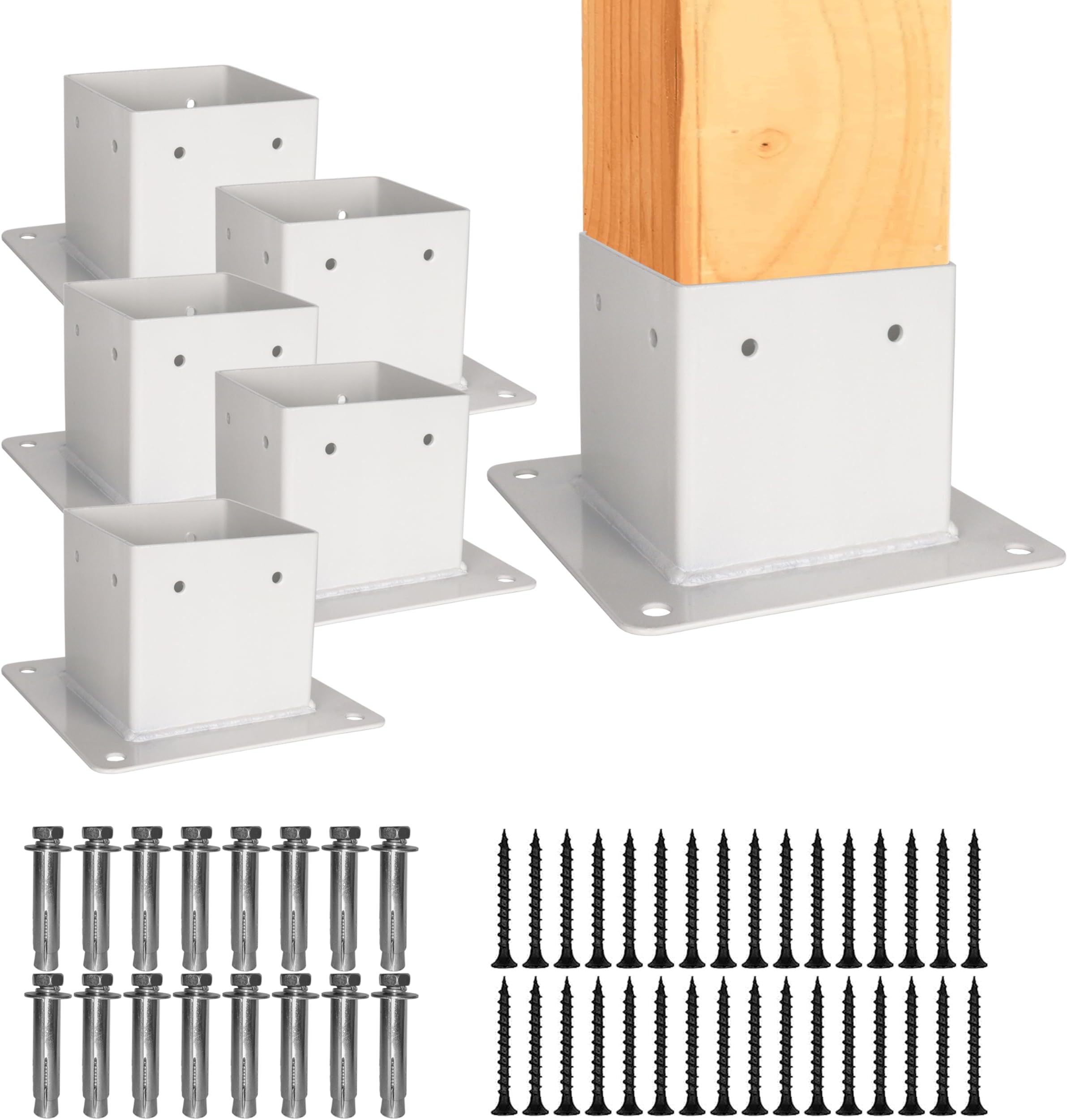 Amazon.com: TOJA GRID Solo Pergola Base Brackets - for 6" x 6" Wood ...