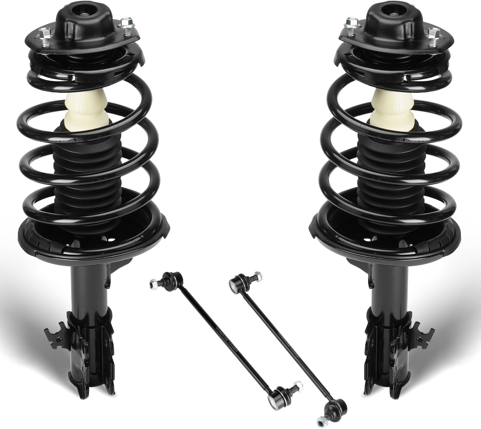 Amazon.com: Front Struts w/Coil Spring Shock Assembly + Sway Bar End ...
