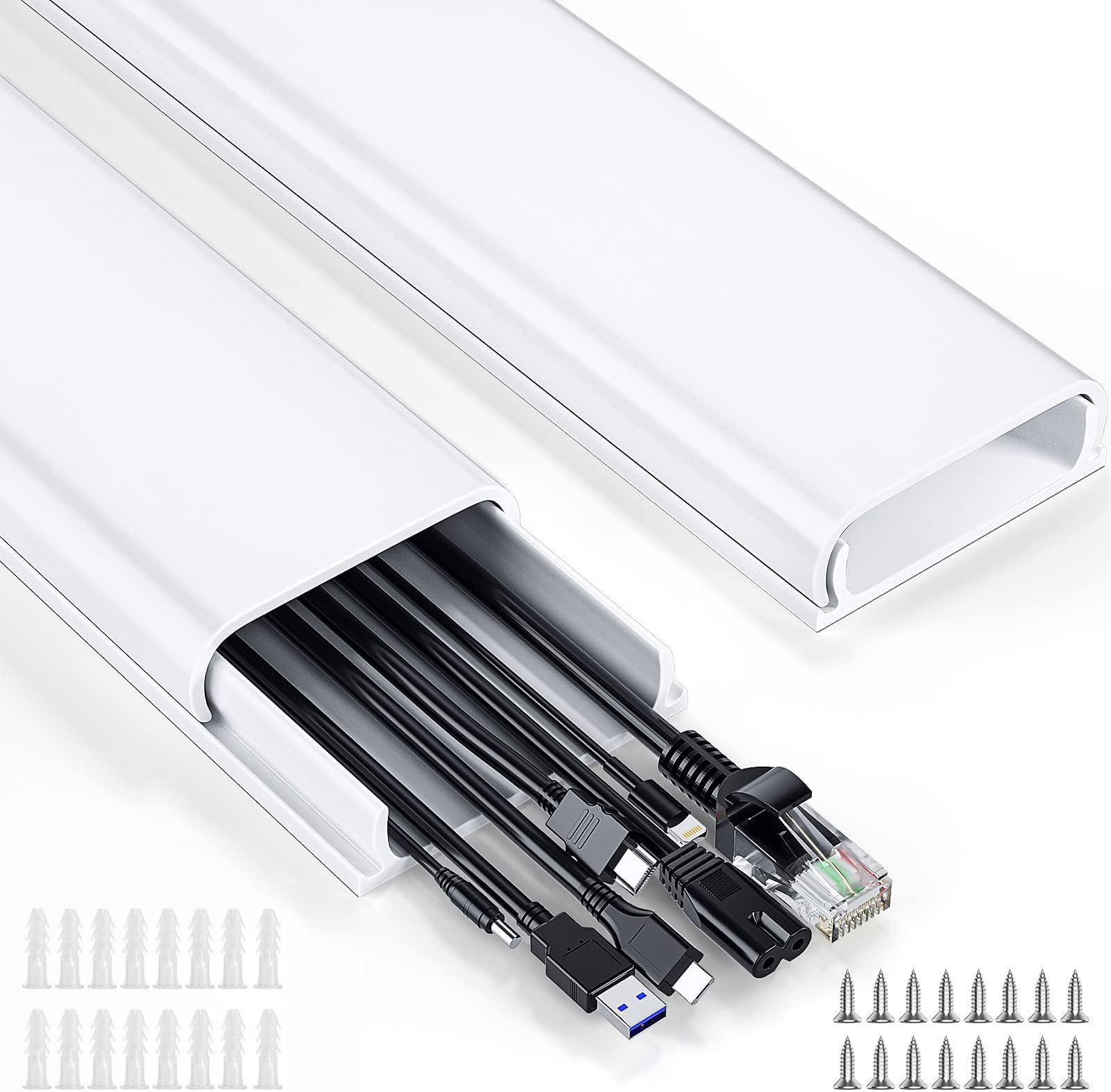 Amazon.com: Electriduct 4" Plastic Flanged Wire Guard Cable Raceway ...