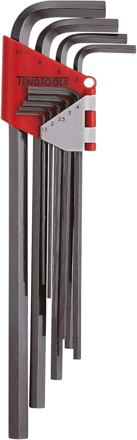 Teng Tools 9 Piece Extra Long Black Metric Hex Key/Allen Wrench Set (1 ...