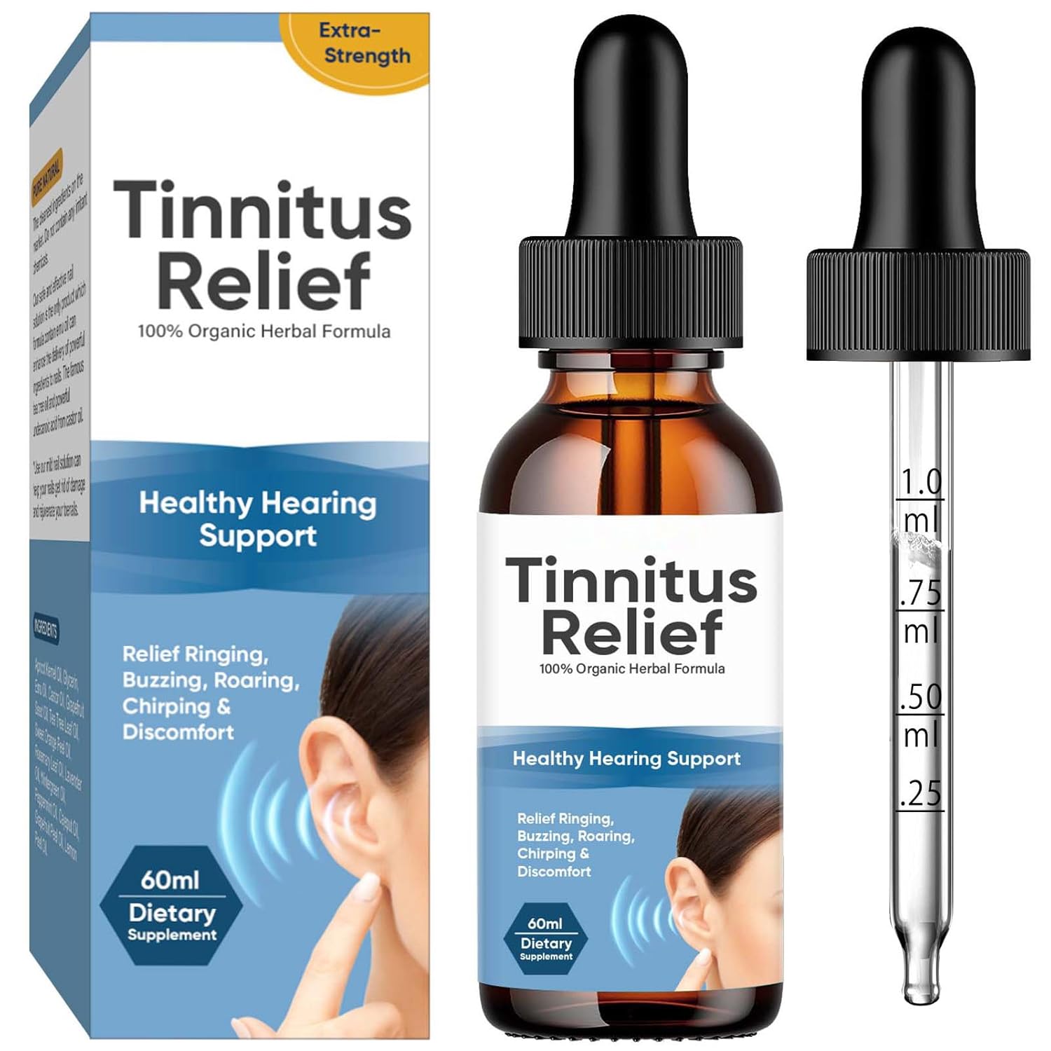 Amazon.com: Tinnitus Relief for Ringing Ears, Natural Tinnitus Relief ...