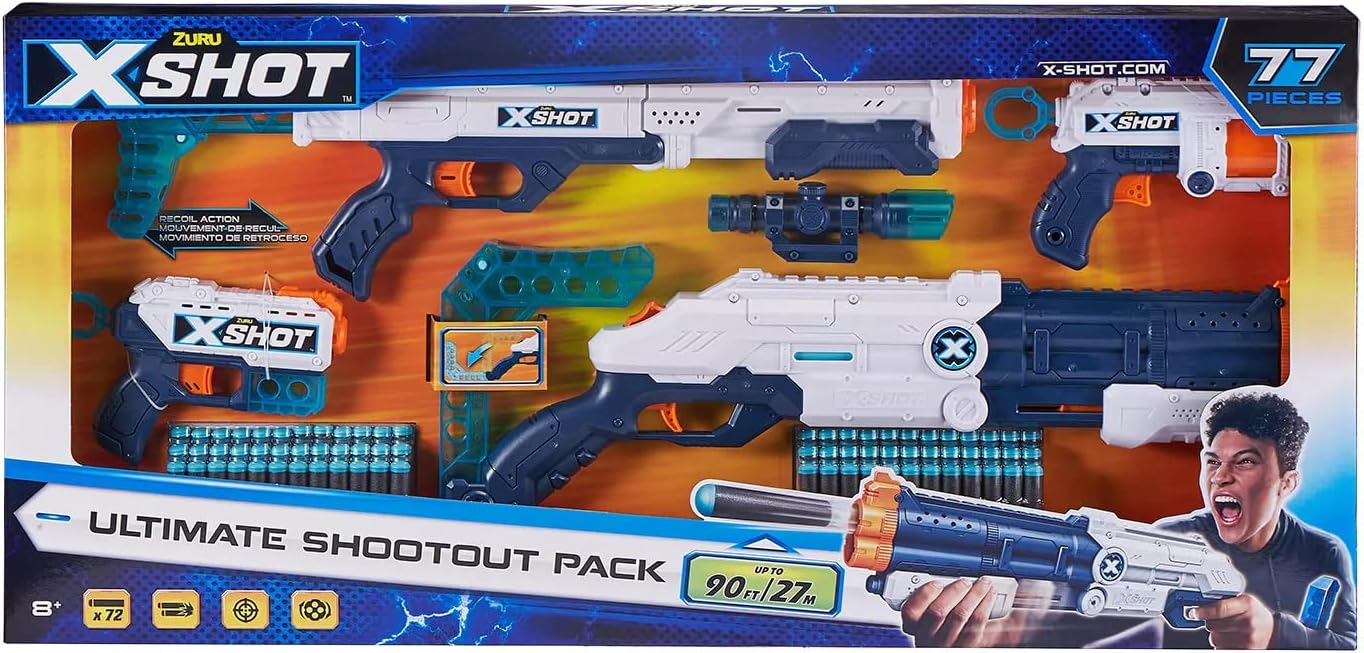 Amazon.com: XShot Zuru X-Shot 77 Piece Ultimate Shootout Pack ...