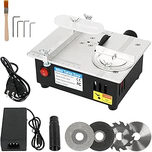Mini Table Saw,96W Adjustable Small Precision Hobby Table Saw,Portable ...
