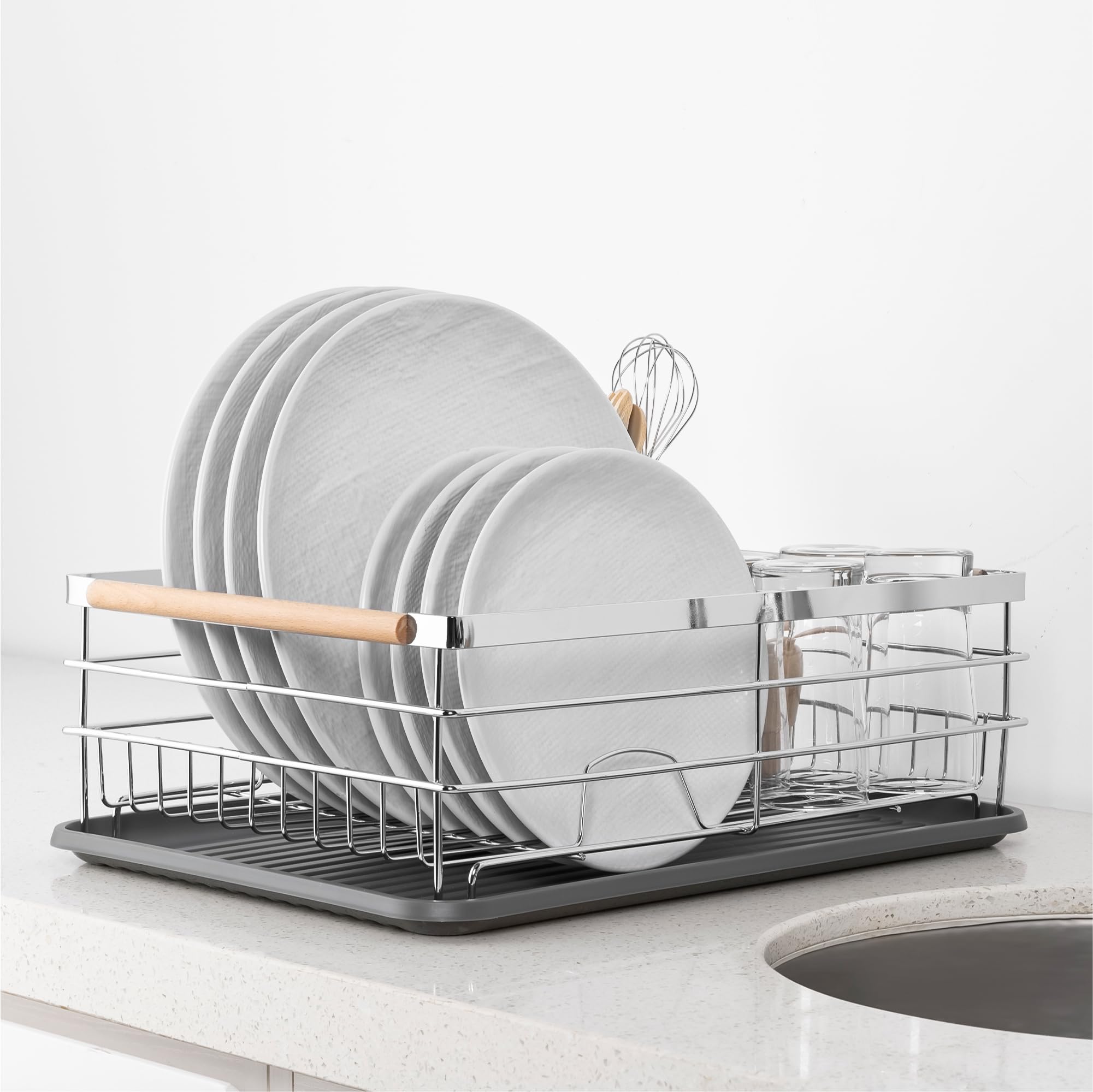 Snapklik.com : Navaris Dish Rack - Compact Drying Kitchen Board