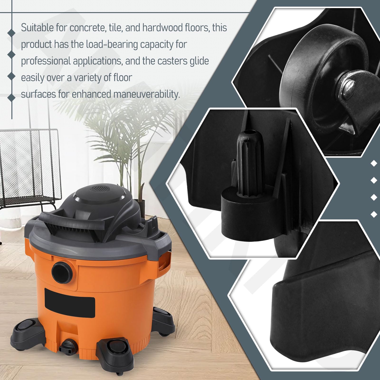 Snapklik.com : 12388 Foot Caster & 12293 Caster Wheel Kit For Ridgid 6 ...