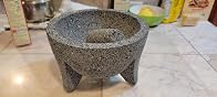 Genuine Handmade Mexican Mortar and Pestle, Molcajete de Piedra Natural ...