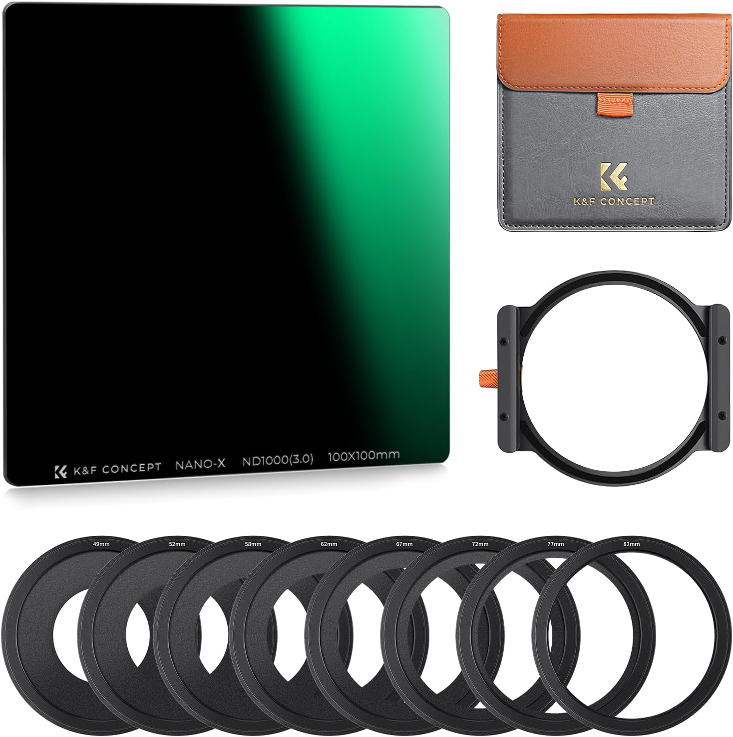 K&F Concept Square ND Filter & Holder Kit, ND1000 Lens Filter 100mm X ...
