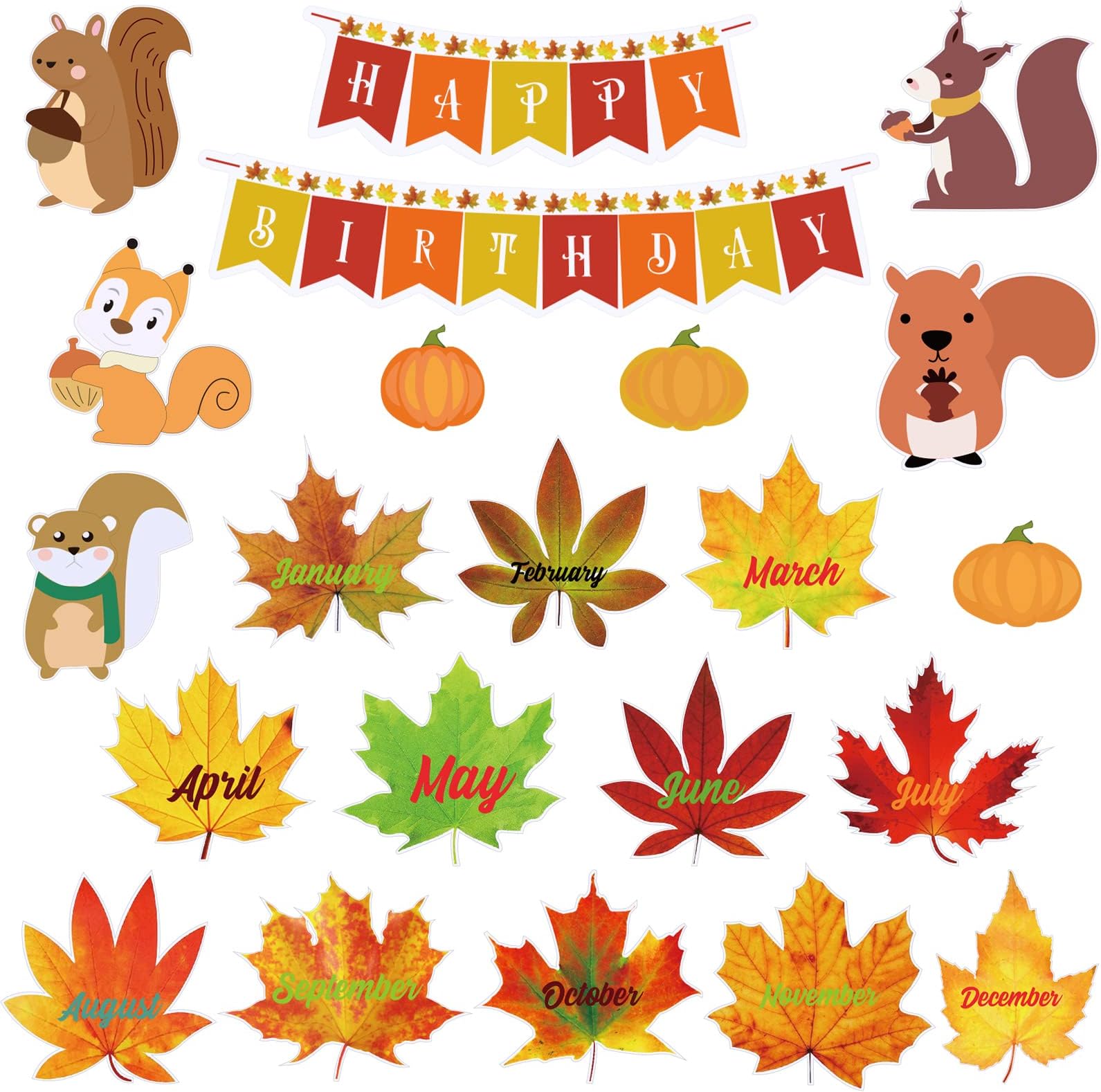 Amazon.com : Happy Birthday Bulletin Board Set Birthday Wall Classroom ...