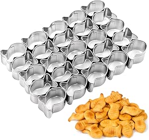 Amazon.com: Goldfish Cracker Cutter, 25 Cavity Stainless Steels Mini ...